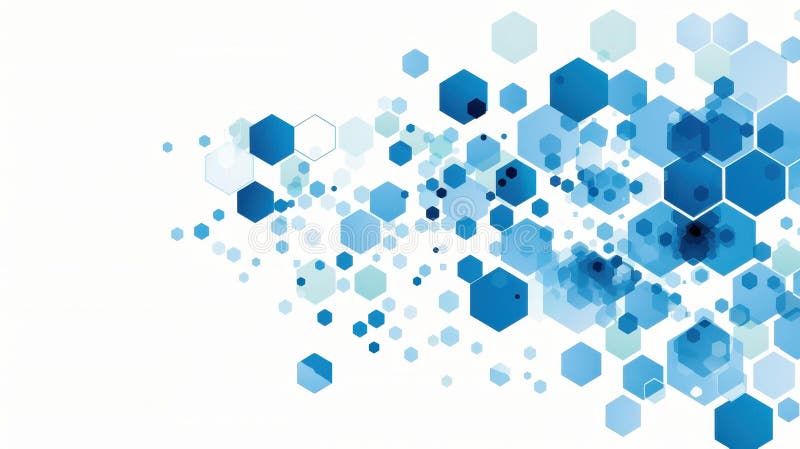 Dynamic Blue Hexagon Pattern with Connecting Dots Creates a Modern ...