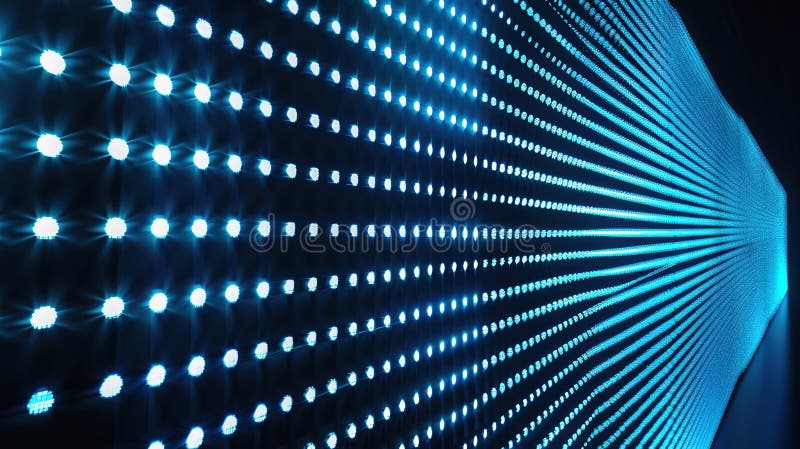 Dynamic Blue LED Grid - High Tech Digital Wallpaper for Futuristic Co ...