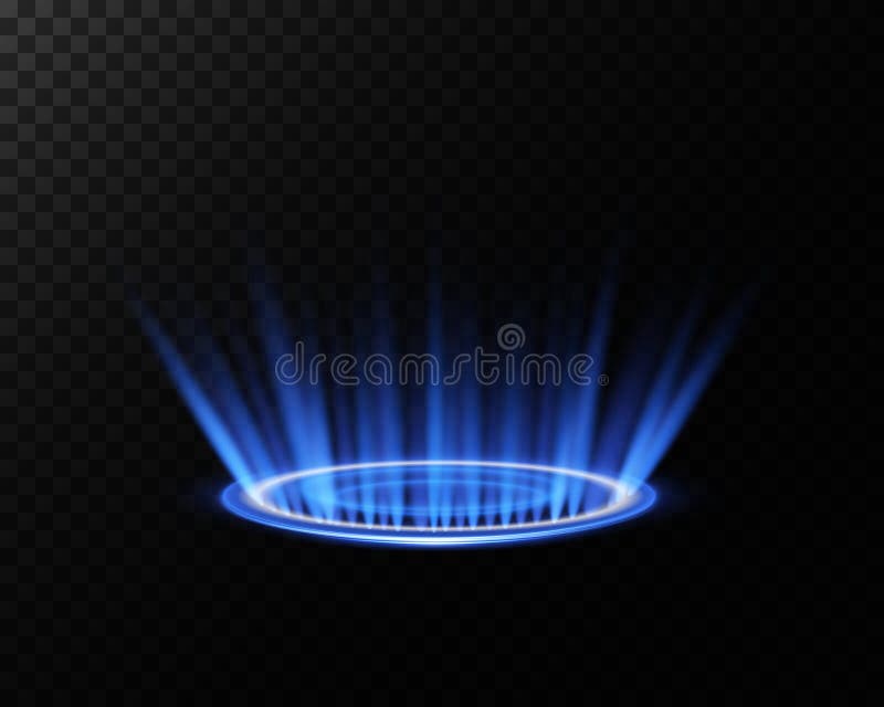 A Dynamic Blue Light Beam Circular Effect Blends Vibrant Colors in an ...