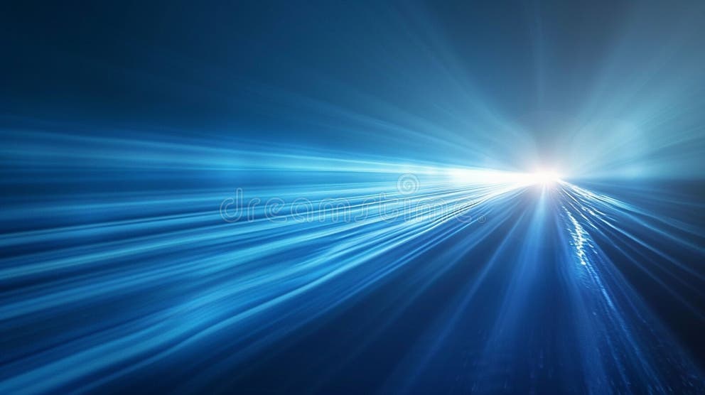 Dynamic Blue Light Beams Creating an Abstract Futuristic Background ...