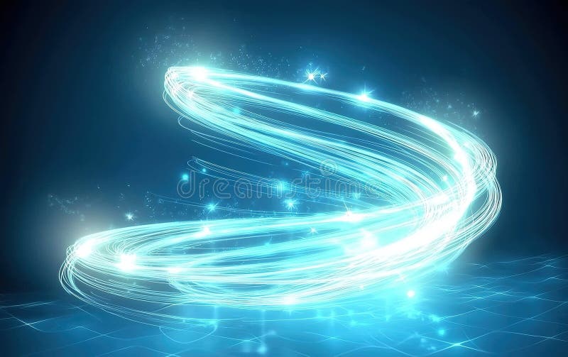 Dynamic Blue Light Swirl Creating a Captivating Visual Effect Against a ...