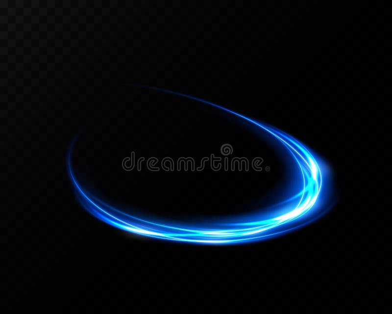 An Elegant Blue Light Trail on a Black Background for Various Media Use ...