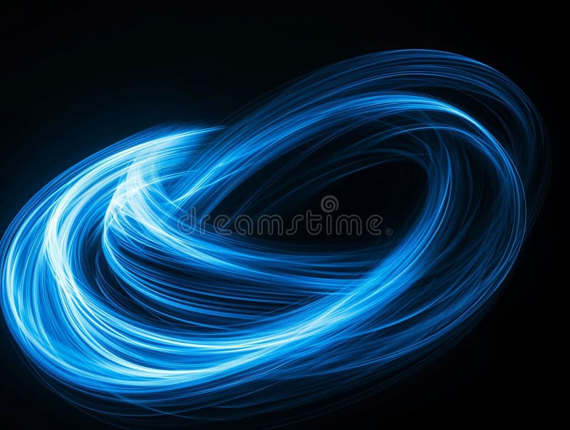 Dynamic Blue Light Trails on a Dark Background, Creating a Mesmerizing ...