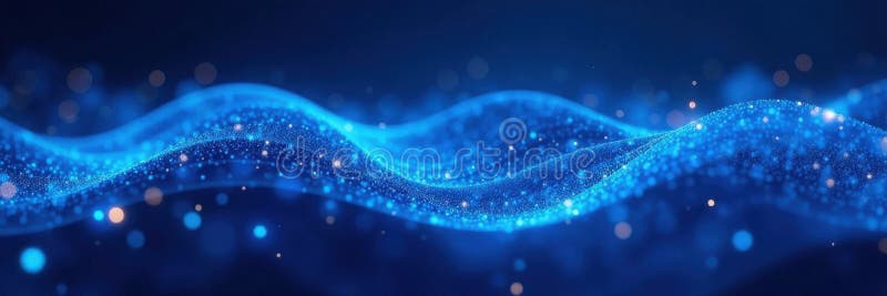 Dynamic Blue Light Wave, Corporate Tech Backdrop , Abstract, Neon, Wave Stock Illustration ...