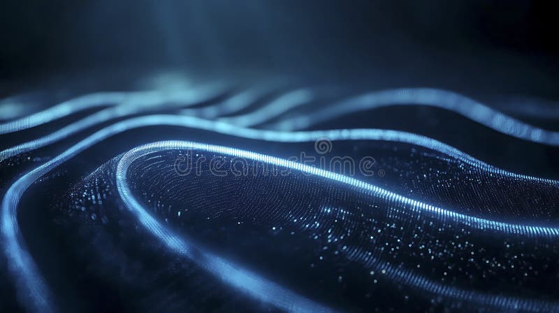 Dynamic Blue Line Movement Captured in Abstract Form Stock Image ...