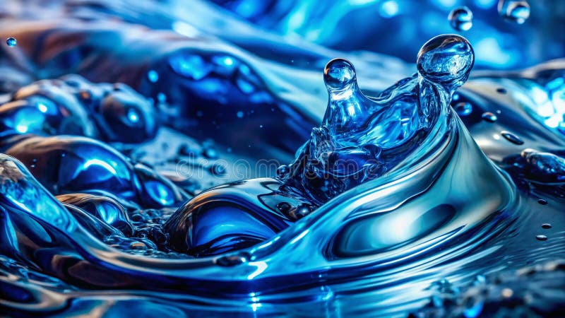 Dynamic Blue Liquid Flow Capturing the Essence of Urban Exploration ...
