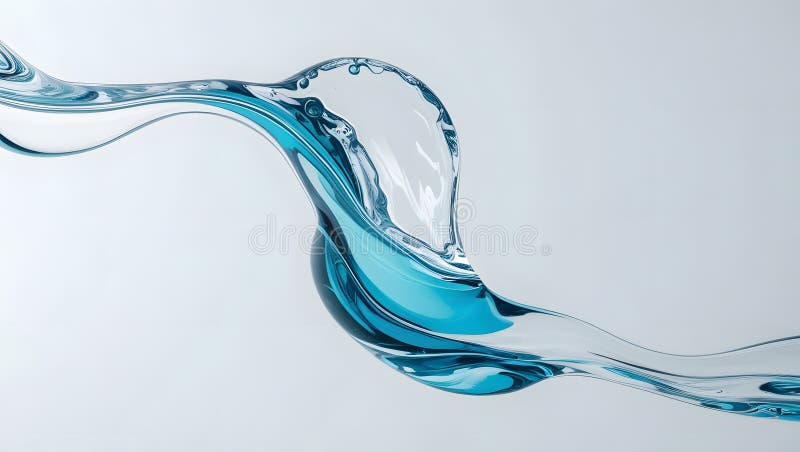 Dynamic Blue Liquid Splash Suspended in Mid-air Against a Light ...