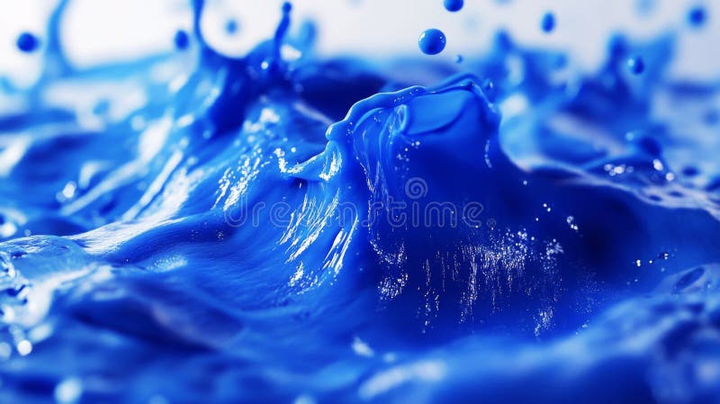 Dynamic Blue Liquid Splash with Vivid Texture Stock Illustration ...