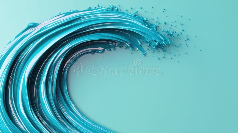 Dynamic Blue Liquid Wave, a Captivating Splash Against Serene Blue ...