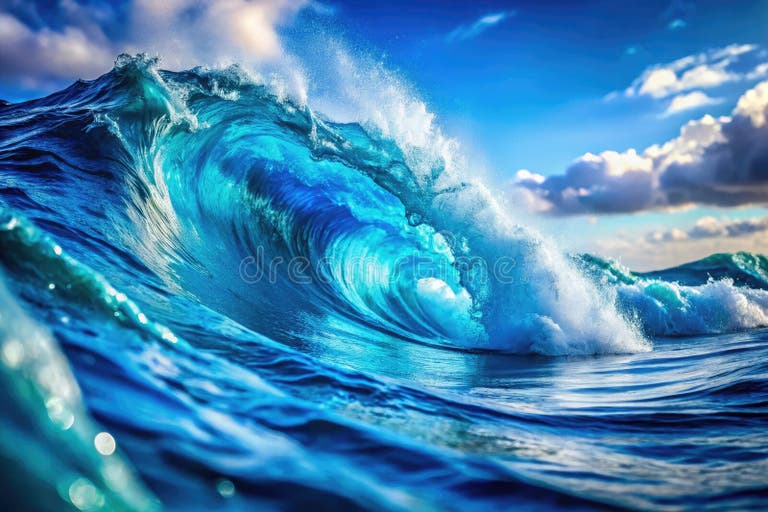 Dynamic Blue Ocean Waves an Abstract Texture Overlay for Creative ...