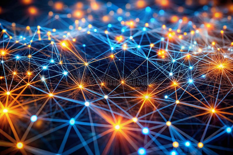 Dynamic Blue and Orange Network Connection a Visual Exploration of ...