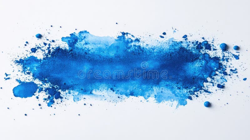Dynamic Blue Paint Splash on White Background Stock Image - Image of ...