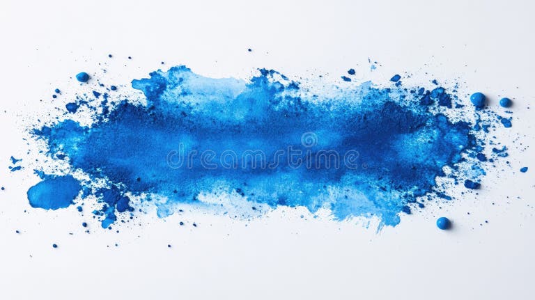Dynamic Blue Paint Splash on White Background Stock Image - Image of ...