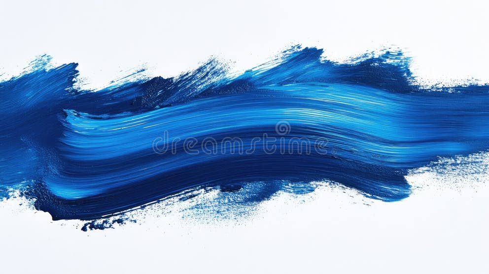 Dynamic Blue Paint Splash on White Background Stock Image - Image of ...