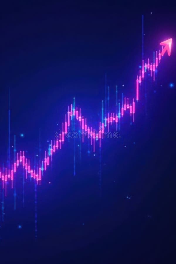 Dynamic Blue Purple Gradient, Stock Market Price Action Chart, Pattern ...