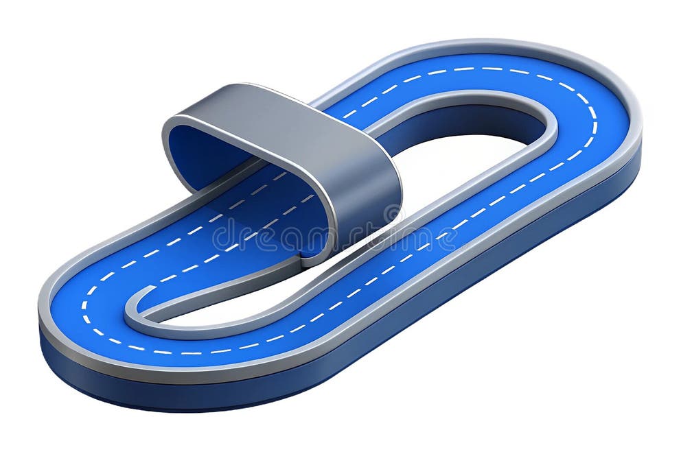 Blue Racing Track Loop for Model Cars Stock Illustration - Illustration ...