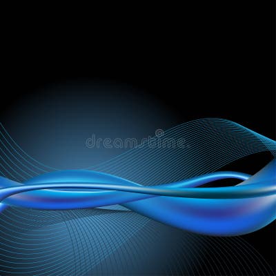 Dynamic blue retro wave stock vector. Illustration of modern - 4198485