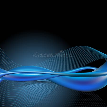 Dynamic blue retro wave stock vector. Illustration of modern - 4198485