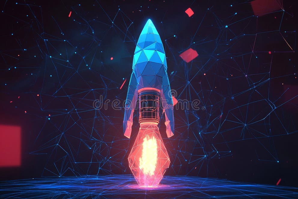 Dynamic Blue Rocket Launch: a Stunning Visual of Space Exploration and ...