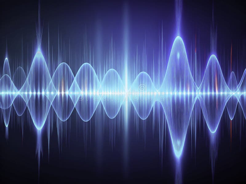 Dynamic Blue Sound Wave Frequency Abstract Digital Graphic Design for ...