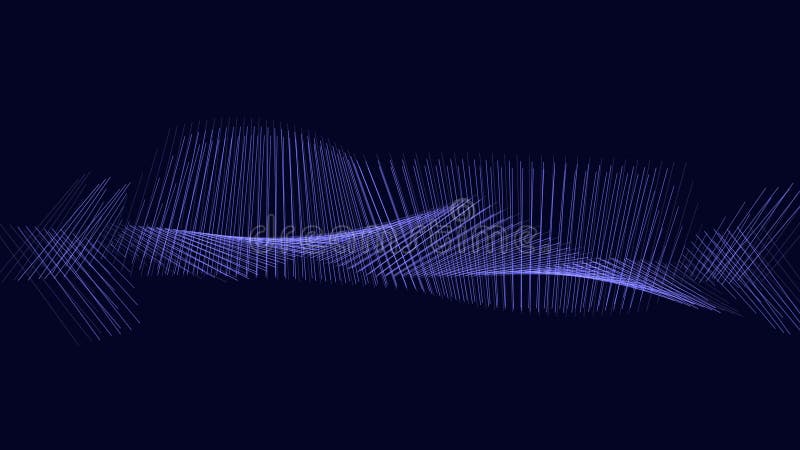 Dynamic Blue Soundwave on Black Captivating Visual Representation of ...