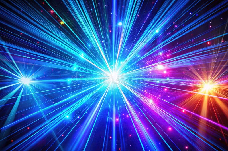 Dynamic Blue Starburst Laser Design a Futuristic Abstract Background ...