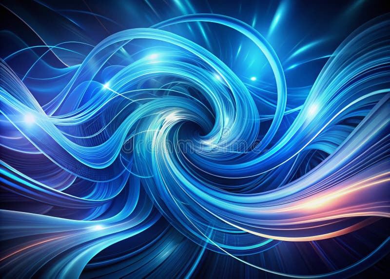 Dynamic Blue Swirls: Abstract Artwork for Contemporary Digital Design ...