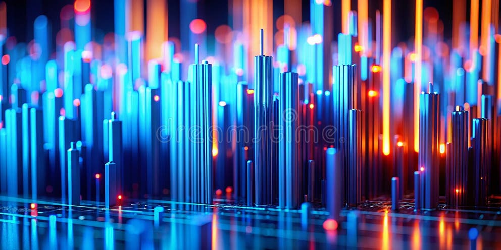 Dynamic Blue Vertical Stripes Animated Background with TiltShift Effect ...