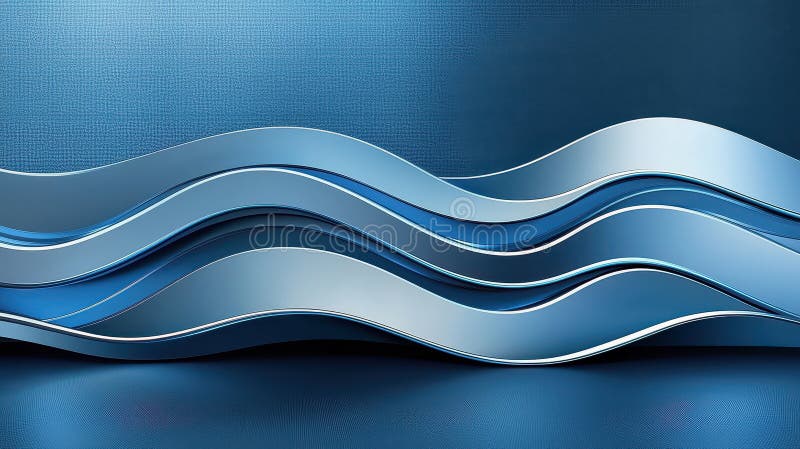 Dynamic Blue Wave Abstract Background with White Crest, Serene Fluid ...