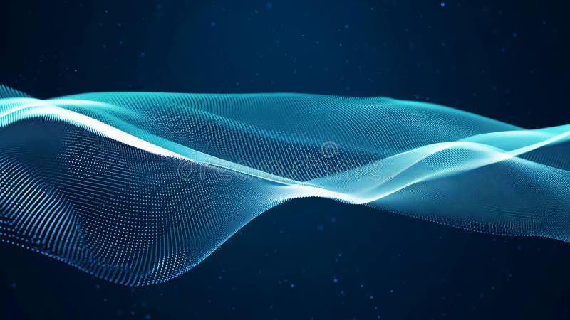 Dynamic Blue Wave Animation Showcasing Fluid Movement in a Serene ...