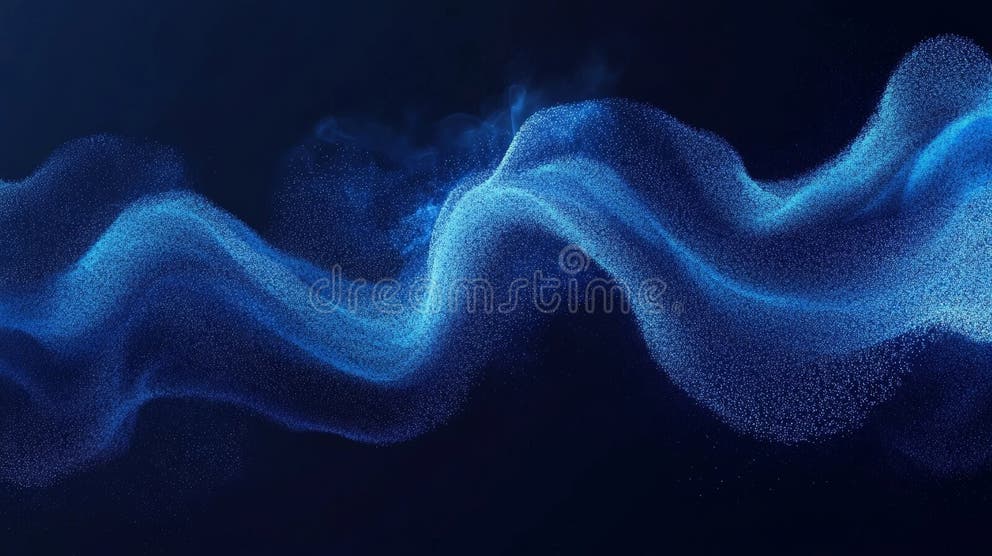 Dynamic Blue Wave Forming Patterns in a Dark Background with a Sense of ...