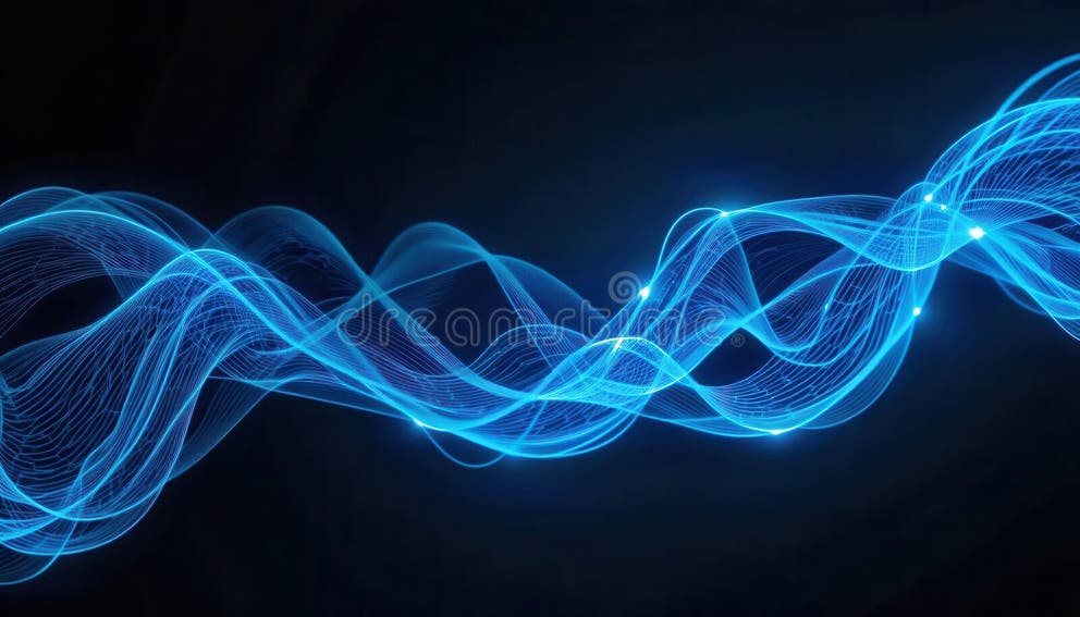 Dynamic Blue Wave Patterns for Computer Screen Backgrounds Stock ...