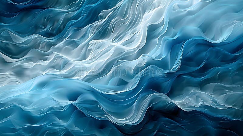 Dynamic Blue Waves: Clear Dark and Light Tones Stock Illustration ...