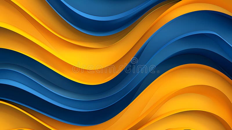 Abstract Blue and Yellow Wave Pattern for Backgrounds Stock Photo ...
