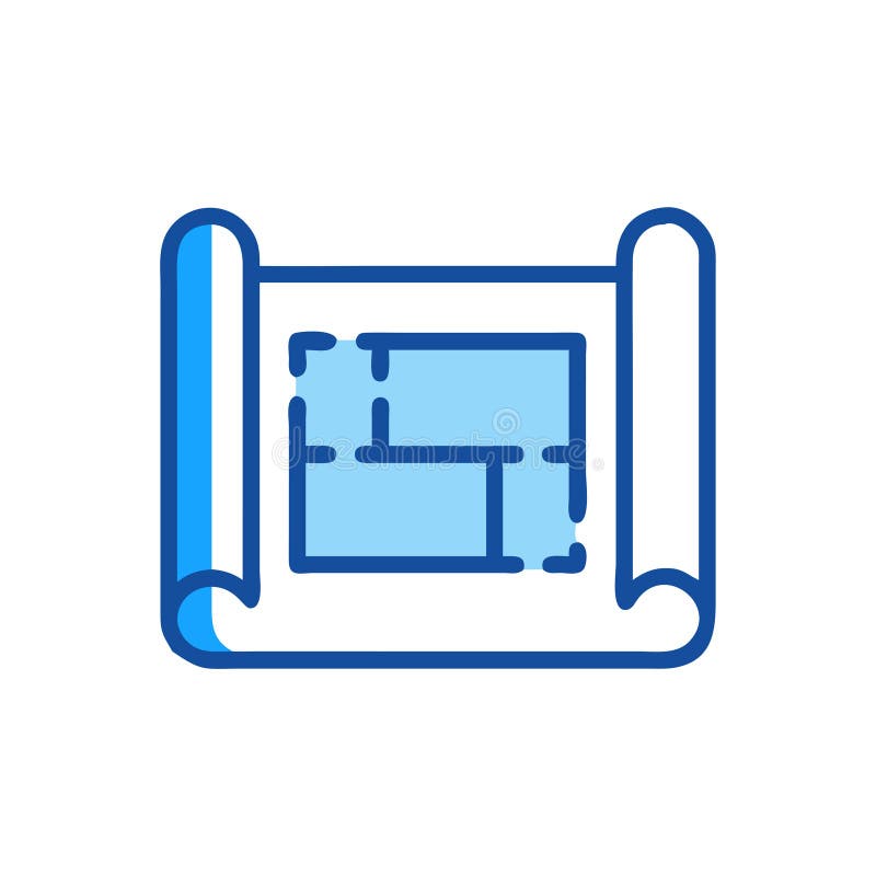Dynamic Blueprint Roll Graphic Illustration Stock Illustration ...