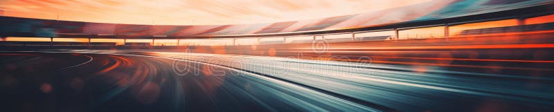 Dynamic Blurred Image of a Fast-paced Race Track. AI Generative Stock ...