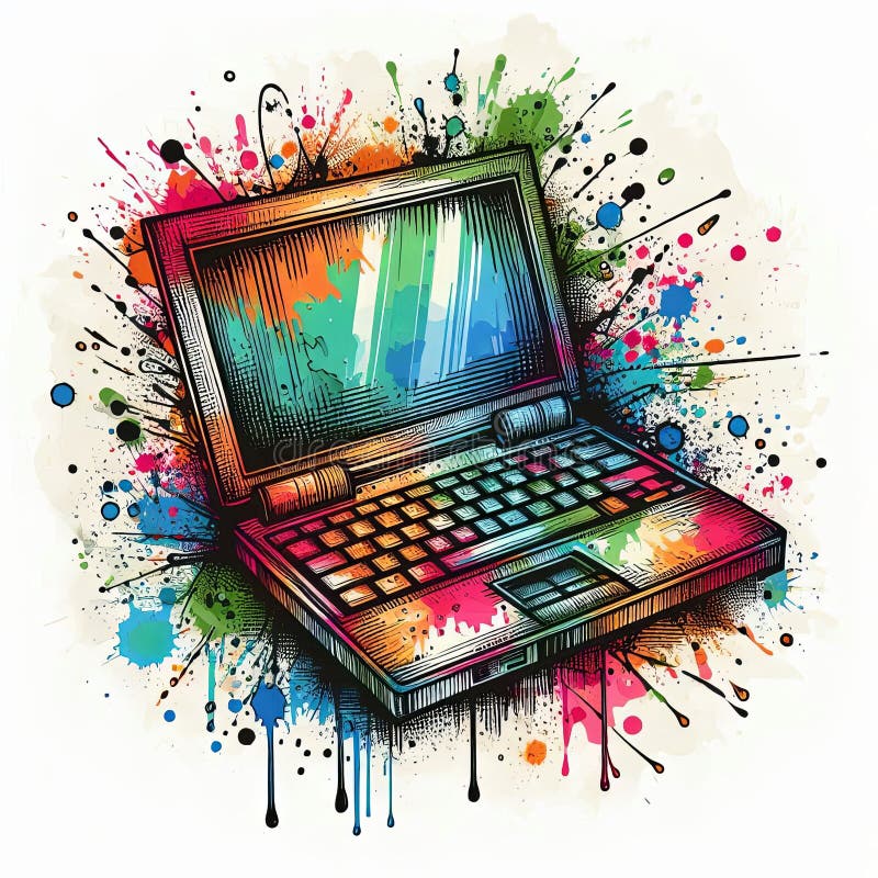 Dynamic and Bold Notebook Art Stock Illustration - Illustration of ...