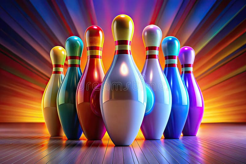 Dynamic Bowling Pin Character Set Modern Illustrations for Playful ...