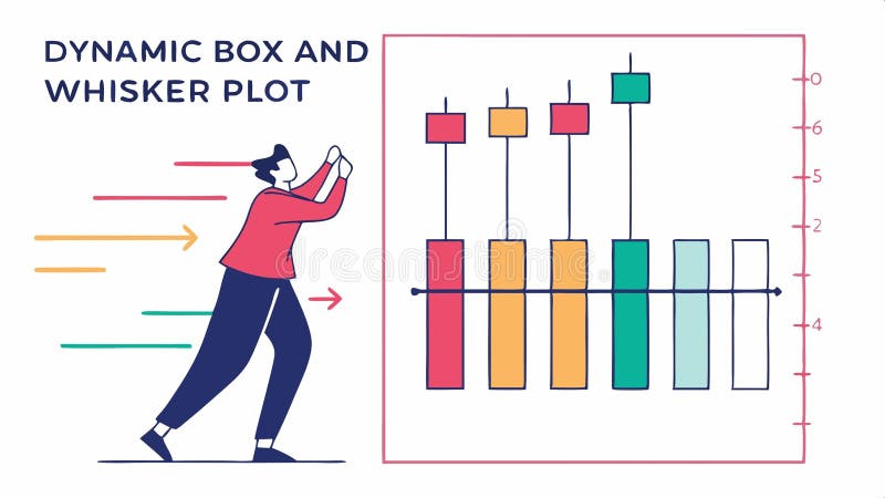 Dynamic Box And Whisker Plot Statistical Data Analysis Graph Vector