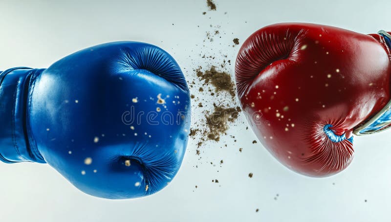 Dynamic Boxing Gloves Collision Dust Explosion High Quality Image Stock ...