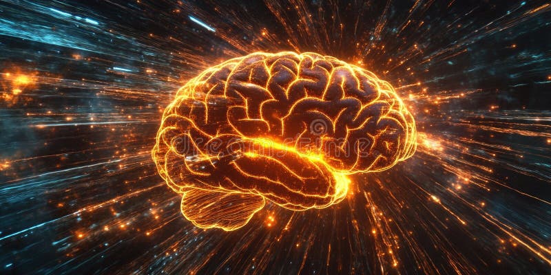 Dynamic Brain Explosion stock photo. Image of brain - 363028608