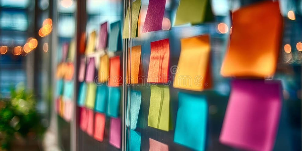 Dynamic Brainstorming Session Team Collaboration, Sticky Notes, Ideas ...