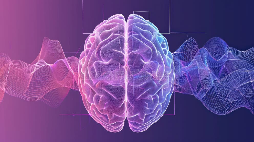 Dynamic Brainwave Frequency Layers Visualized in Glowing Sci Fi Concept ...