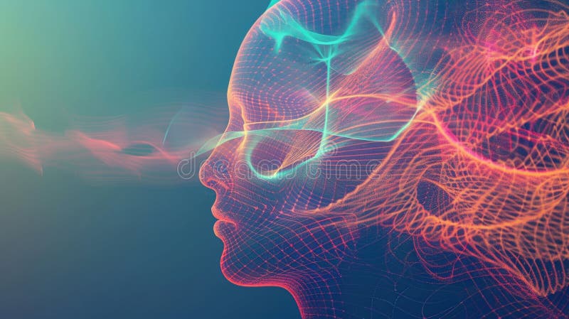 Dynamic Brainwave Frequency Layers Visualized in Glowing Sci Fi Concept ...