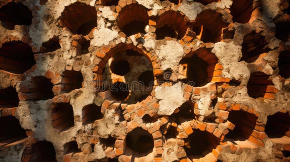 Dynamic brick wall hole stock illustration. Illustration of shape ...