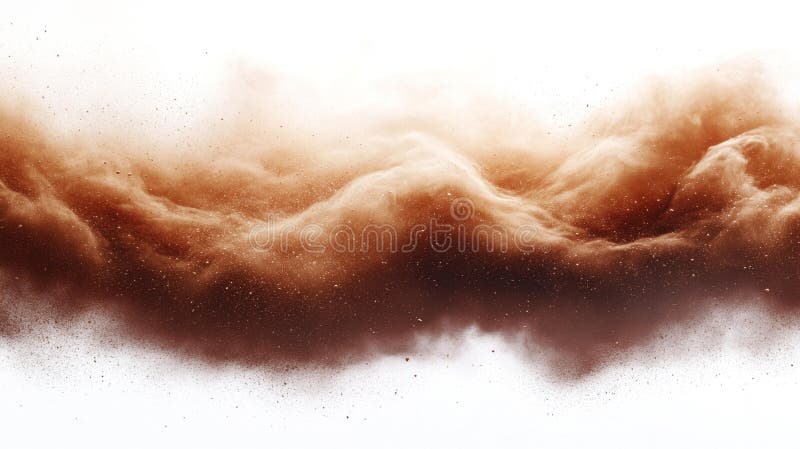 Dynamic Brown Dust Cloud in Motion Generative AI Stock Illustration ...
