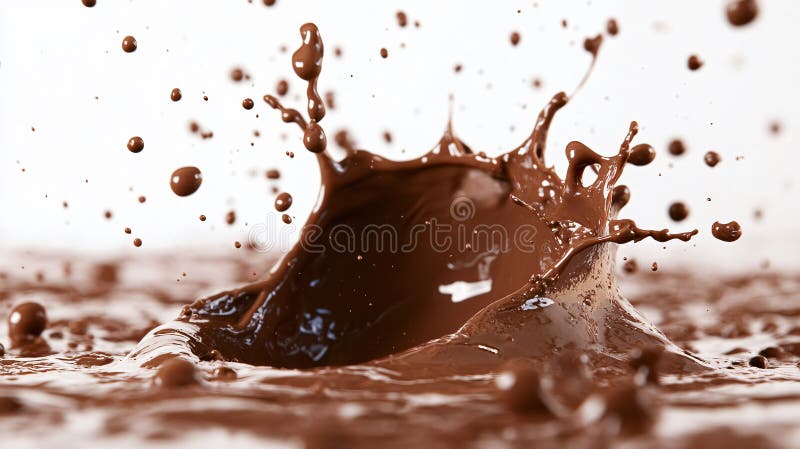 Dynamic Brown Mud Splash with Flying Droplets in Action Stock Photo ...