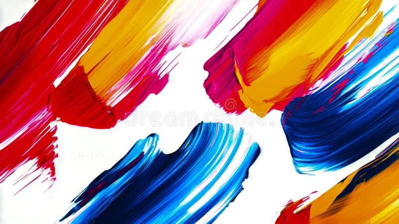 Dynamic Brushstroke Pattern in Bold Primary Stock Illustration ...