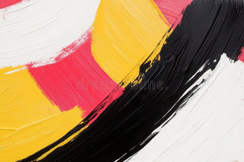 Dynamic Brushstroke Patterns in Red, Yellow, and Black Overlap To Form ...