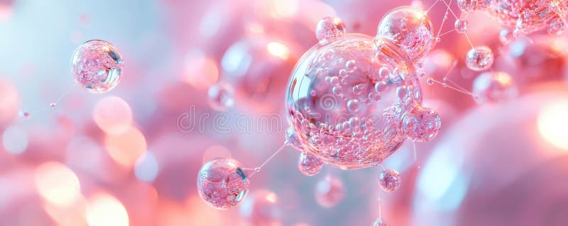 Dynamic Bubbles Floating in Air Abstract Concept Digital Art Colorful ...